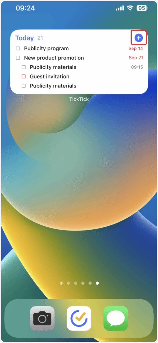 How to add a TickTick widget?