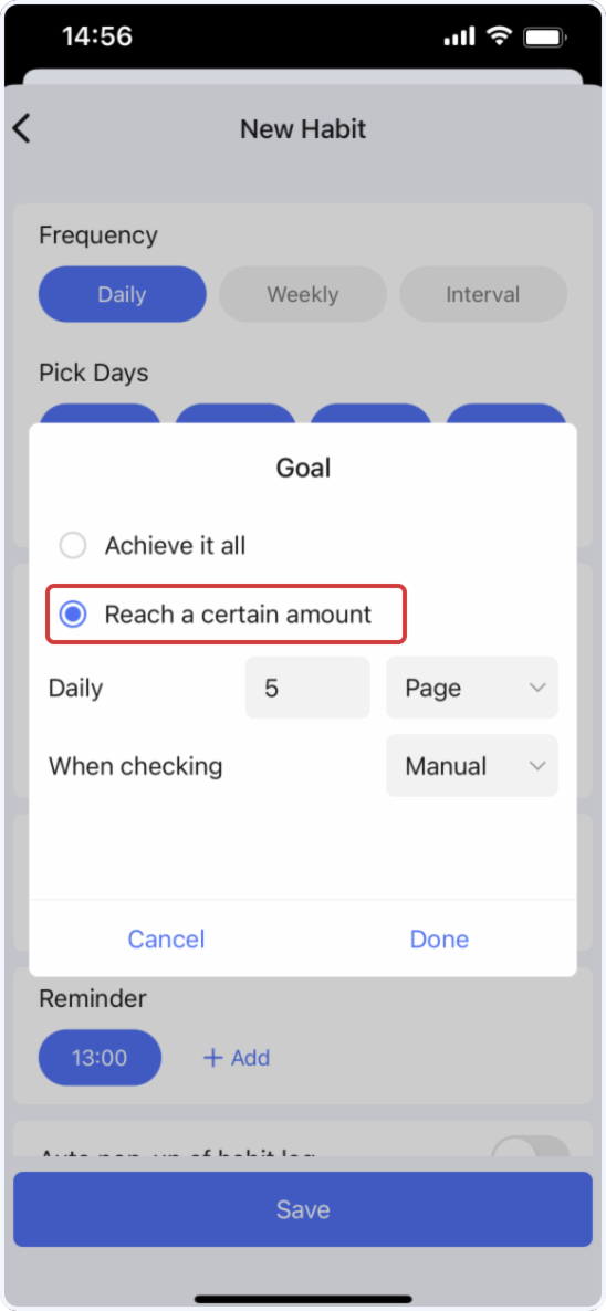 Real-time Tracking of Habit Progress