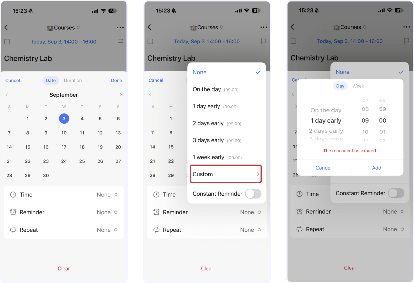 How to set the same reminder for a task?