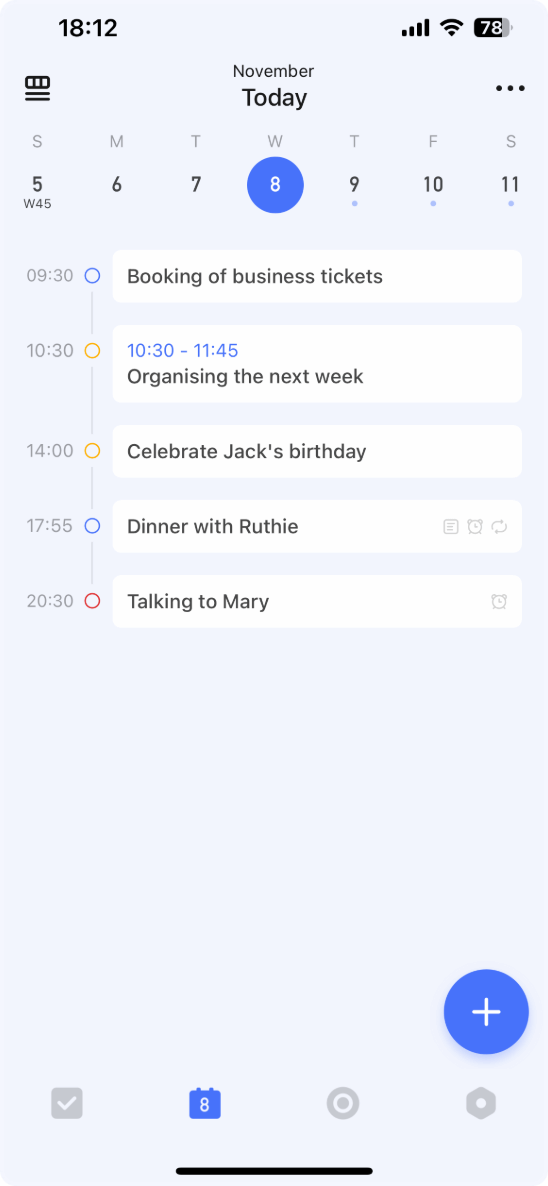 How to use: List Calendar View > More > Show Timeline.