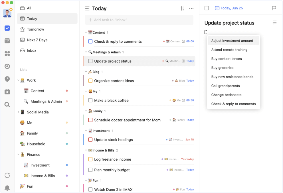 Style paragraphs with the command menu