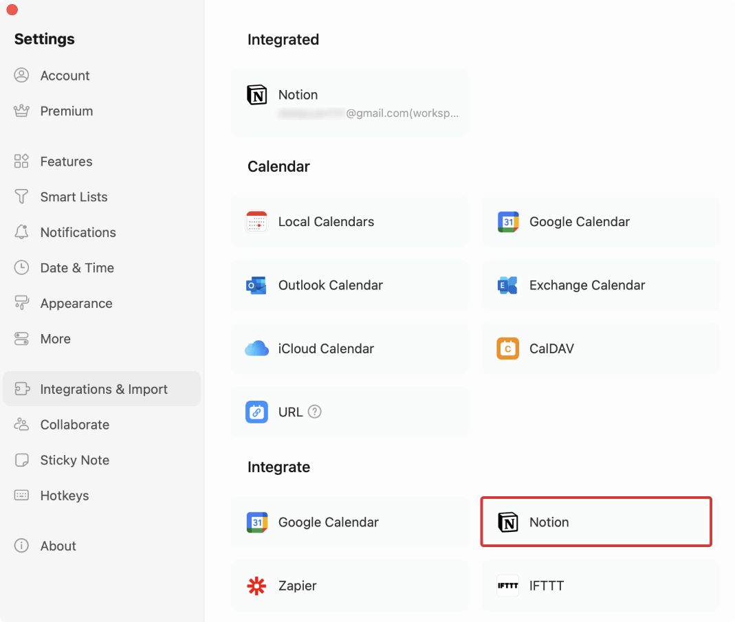 There is no content on the database selection page?
