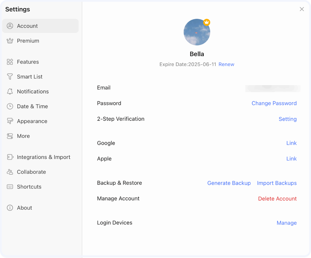 Go to your profile, then navigate to Settings > Account to enable Two-Step Verification.