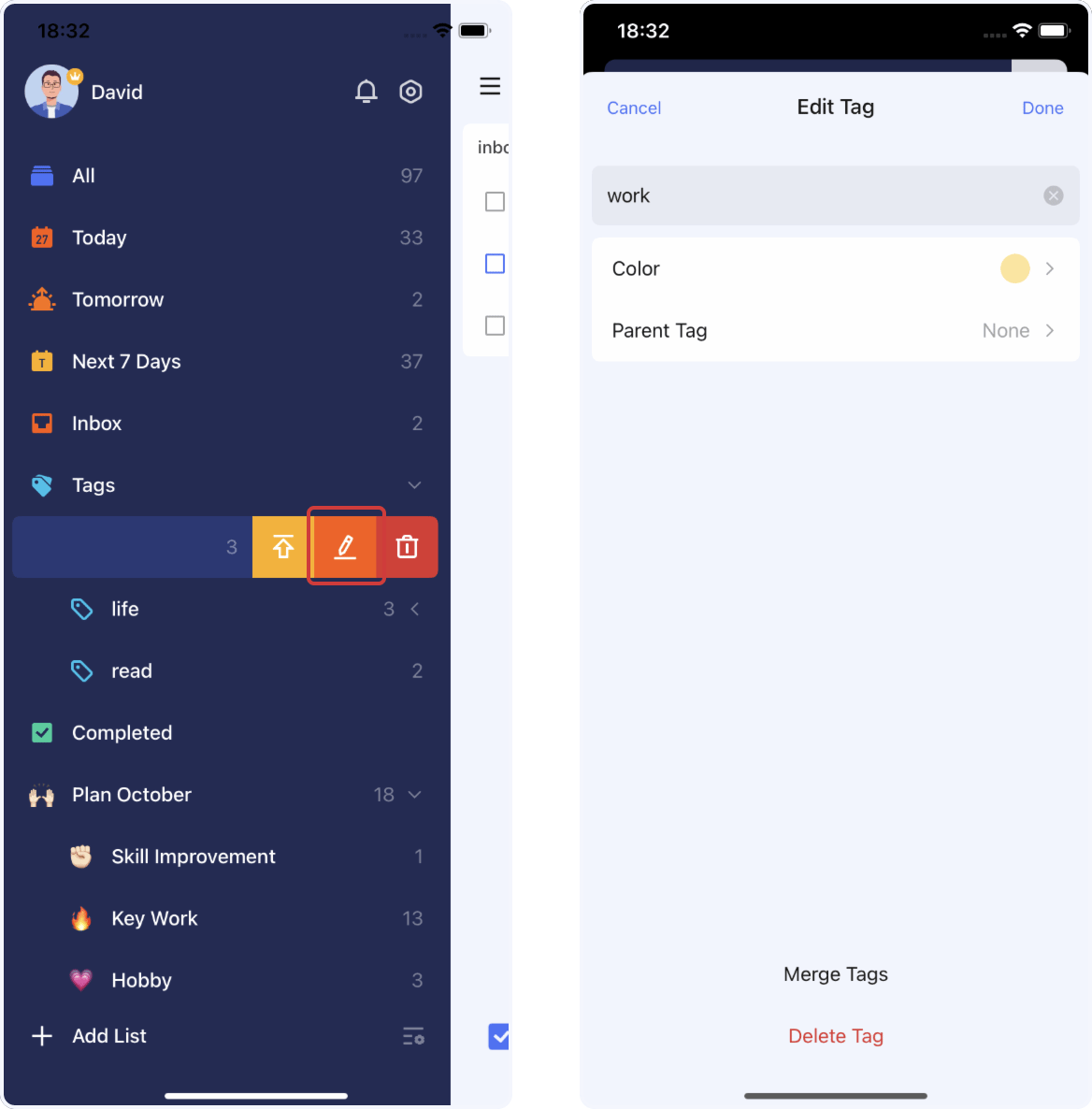 You can also click "List and Tag Management" - "Tags" at the bottom of ...