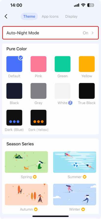 Just click your profile picture, go to 'Settings' > 'Appearance,' and ...