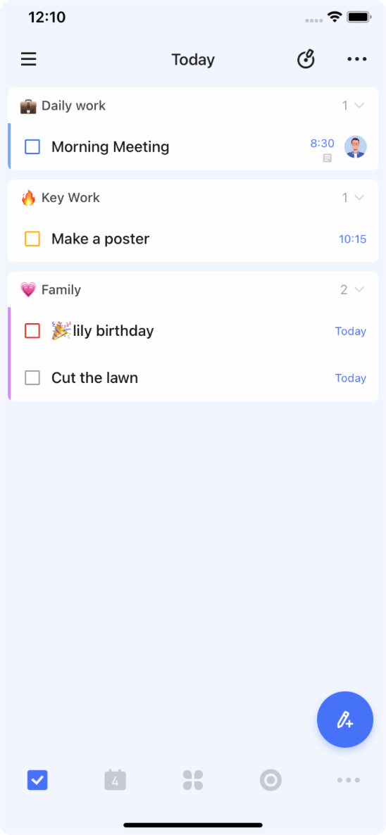 Time Section: Selecting this option will section tasks by Today ...