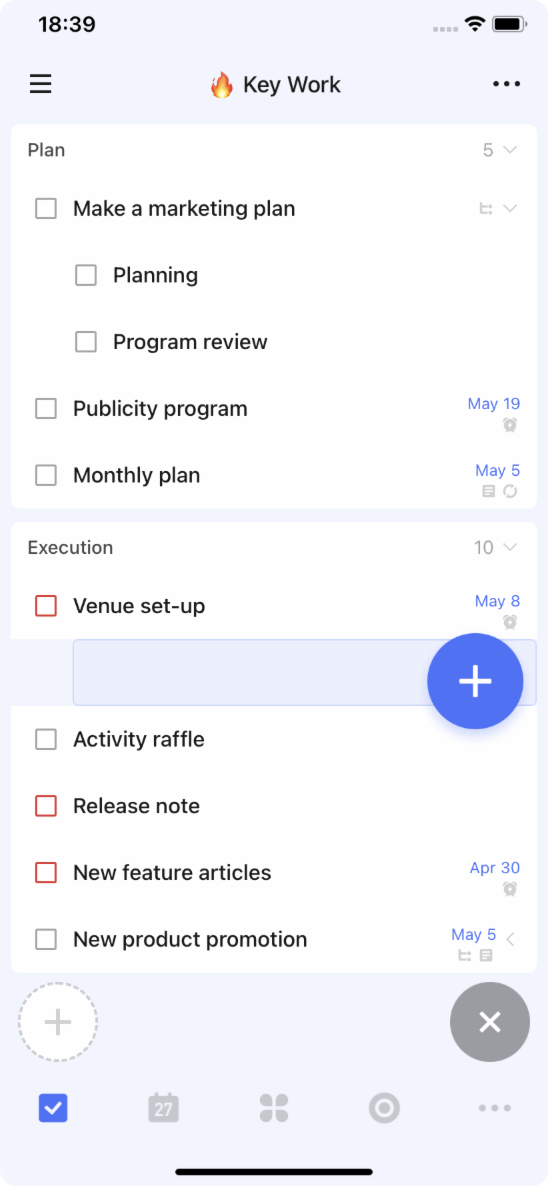 This function is not available in "Today", "Next 7 Days" and other ...
