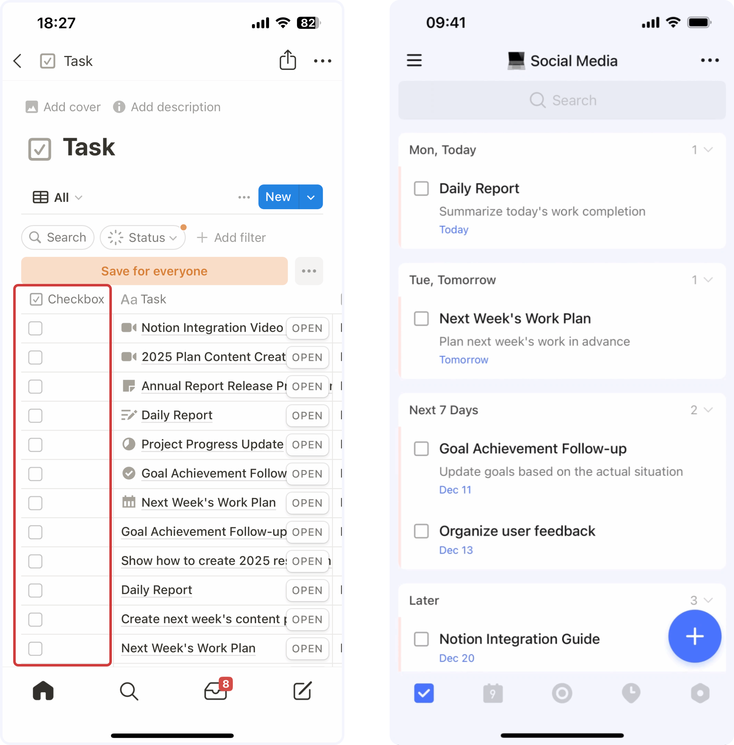 Choose The Option Named Checkbox This Is The Checkbox Property Added In Notion The Status