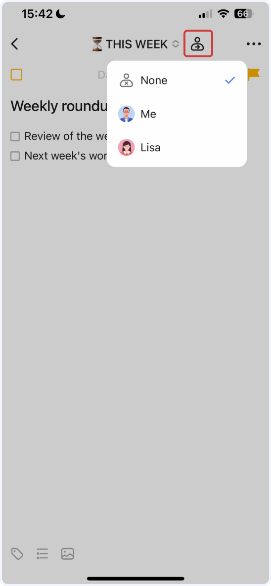 You can enter the task details page and click on the "Assign" icon in ...