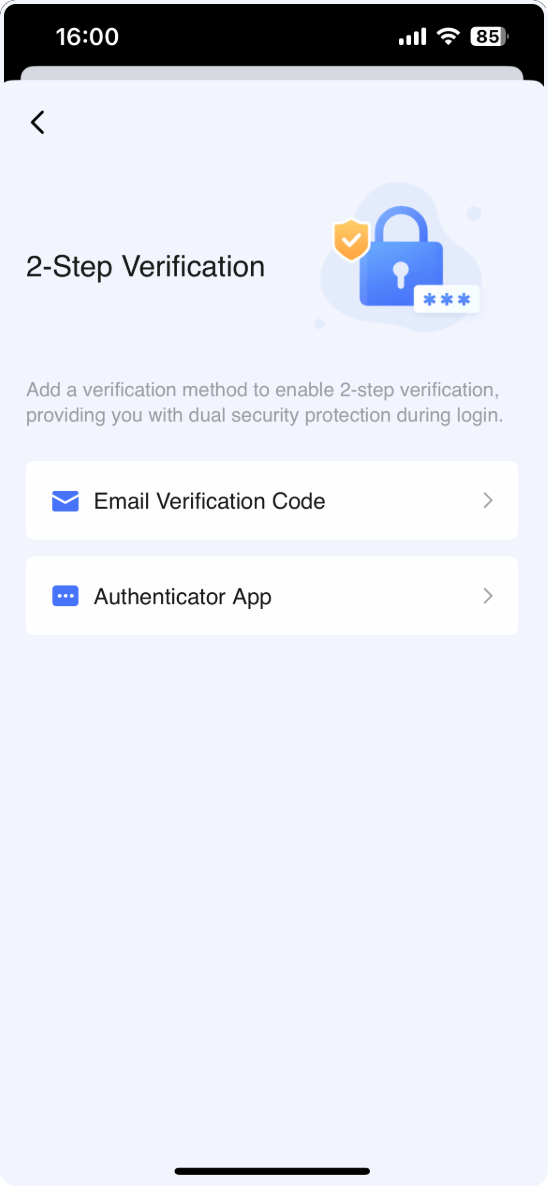 Go to your profile, then navigate to Settings > Account to enable Two-Step Verification.