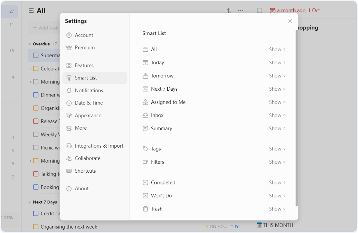 Click on your avatar and then "Settings". In the left sidebar, click on "Features" and then ...
