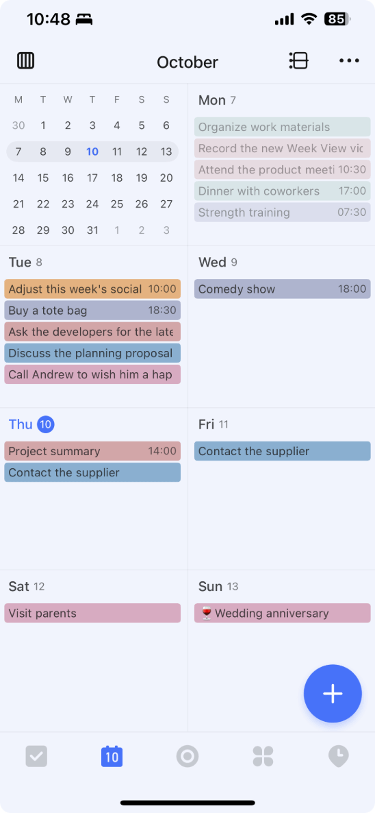 How to switch Week View layouts?