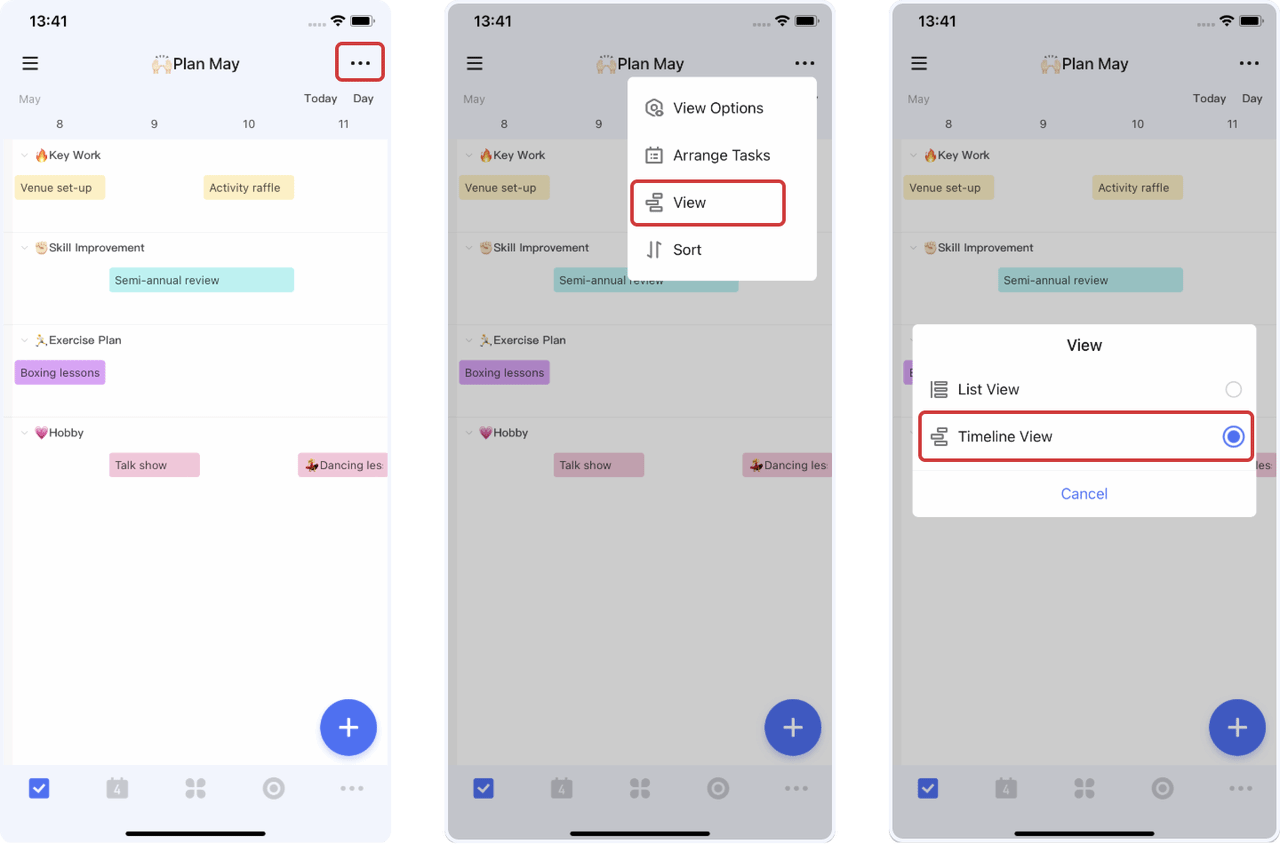 Why can't I find "Timeline View"?