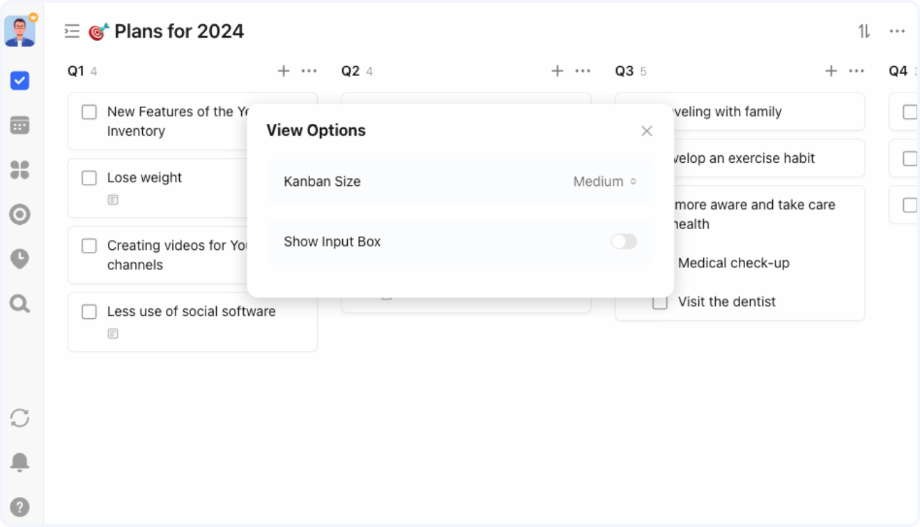 You need to change "Group" to "Customize" in "Sort" at the top right ...