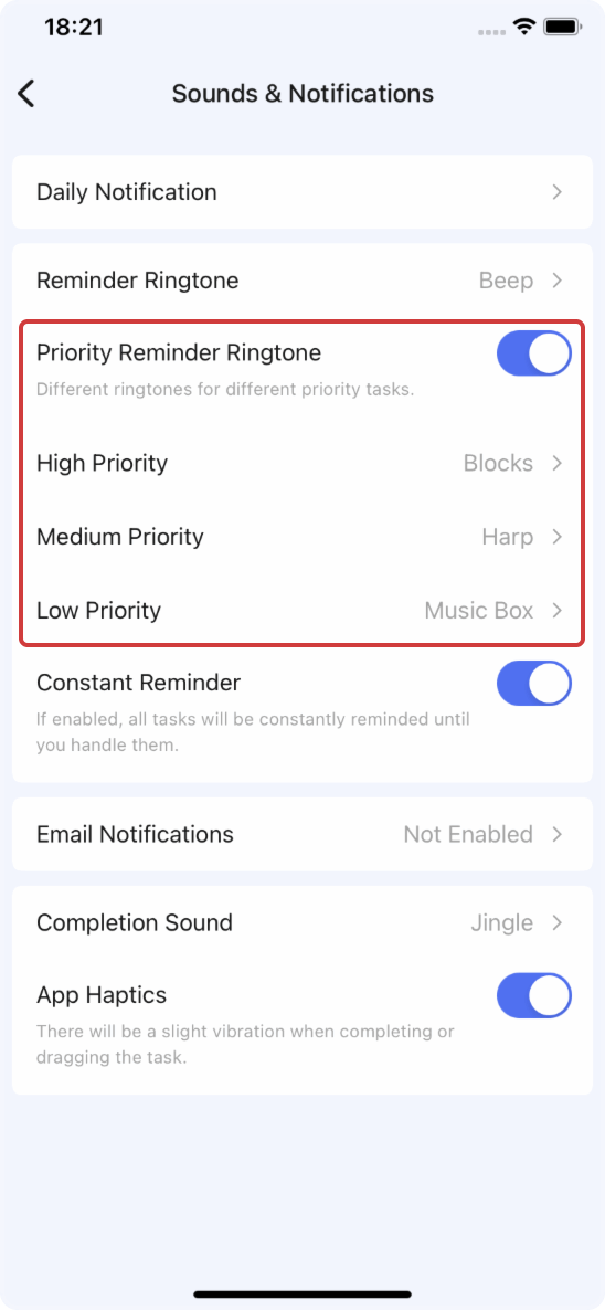 Task Details and Editing