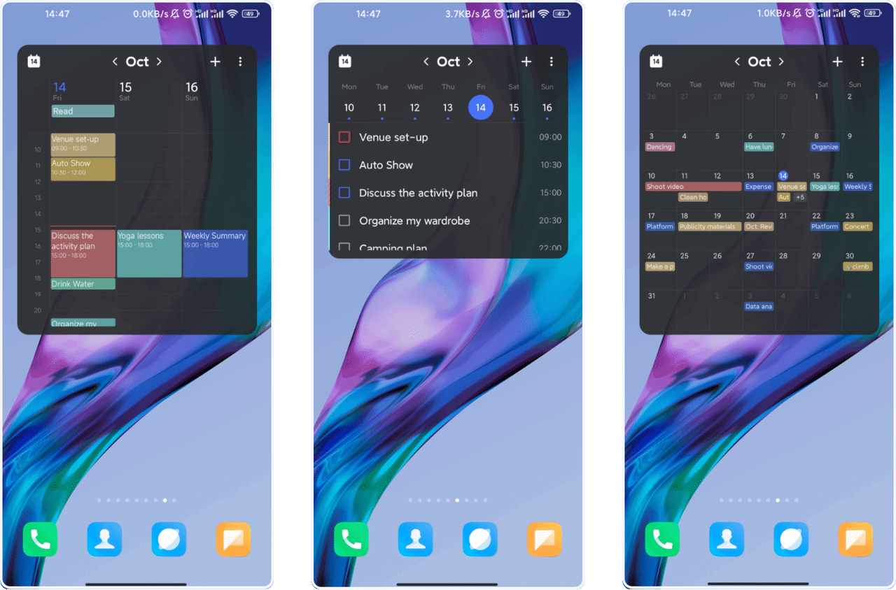 "Daily View": You can see your recent task schedule in real time ...
