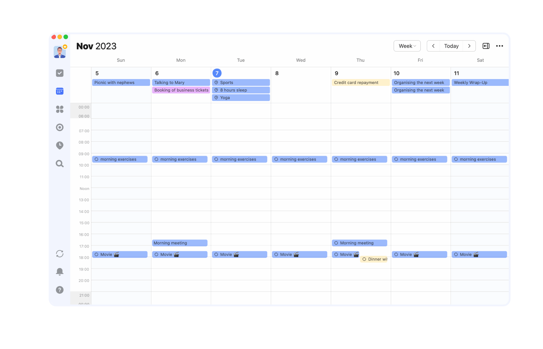 All-day Task Bar: Tasks that are "unassigned time" for the day, all-day ...