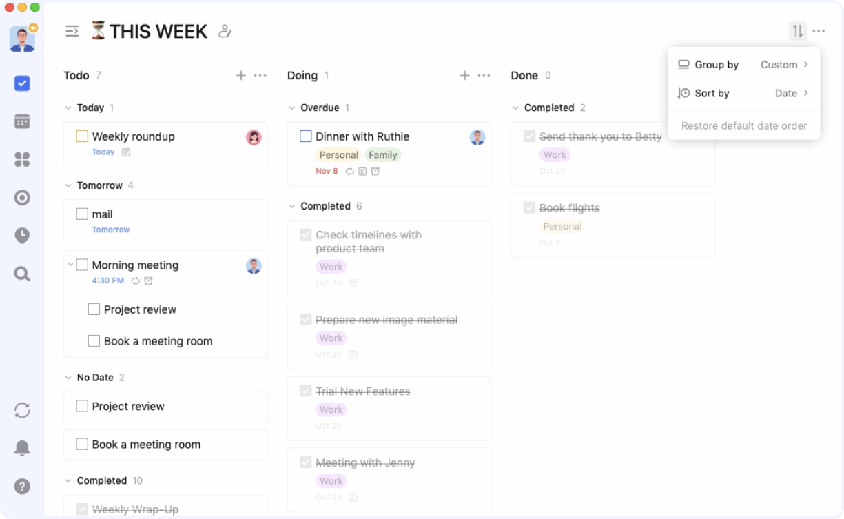Manage Tasks with Lists