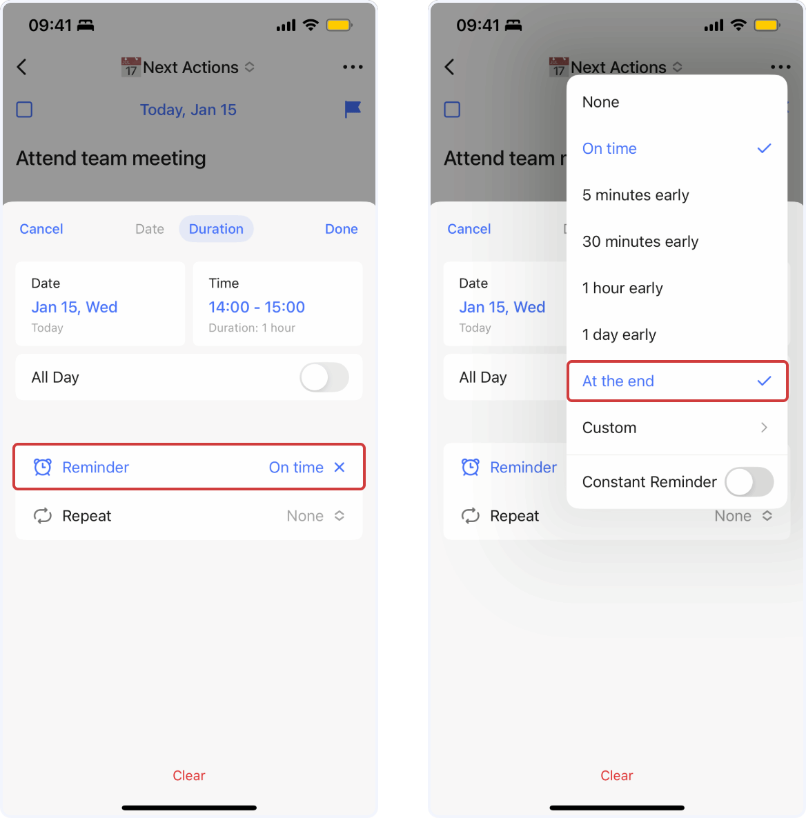 How to set Reminder Ringtone
