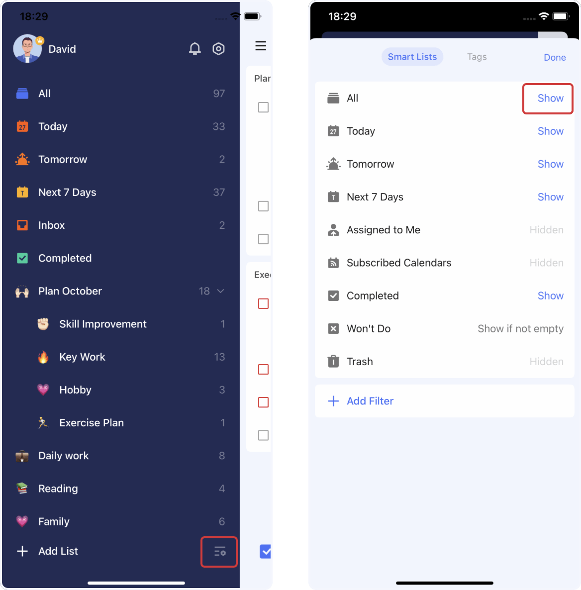 We offer three display options: "Show", "Hide", and "Show if not empty ...