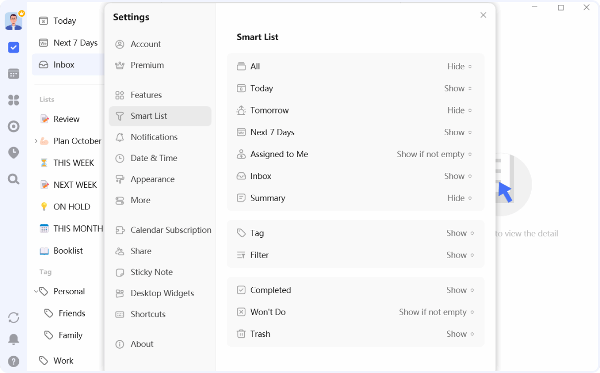 Click on your avatar and then "Settings". In the top sidebar, click on "Features" and then ...