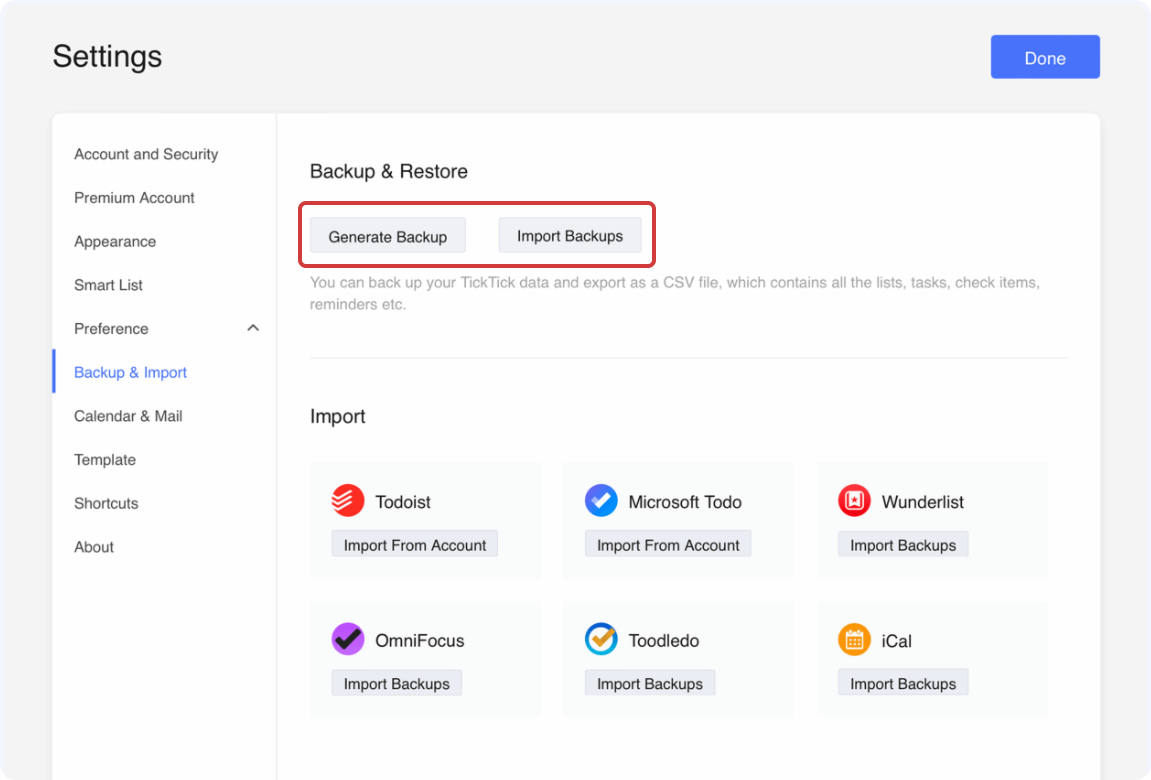 Import from Other Applications